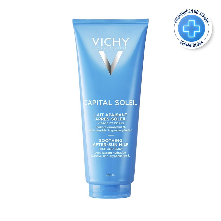 VICHY CAPITAL SOLEIL SOS Mleko Posle Sunčanja AfteSun za Dobijanje Bronzane Boje Kože; za Lice i Telo 300 mL