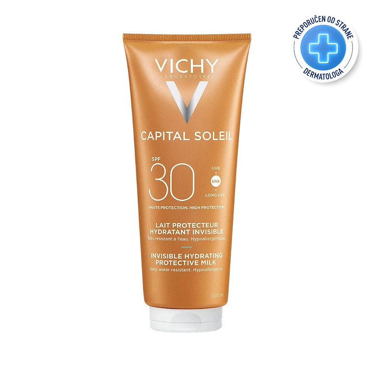 VICHY CAPITAL SOLEIL SPF30 Hidratantno Mleko za Sunčanje za Lice i Telo Family Pack 300 mL