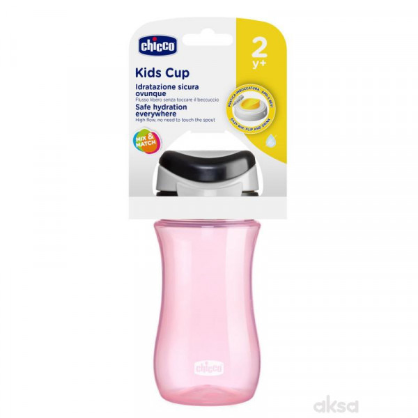 Chicco čaša sa preklopnom ručkom 350ml,24m+,roze