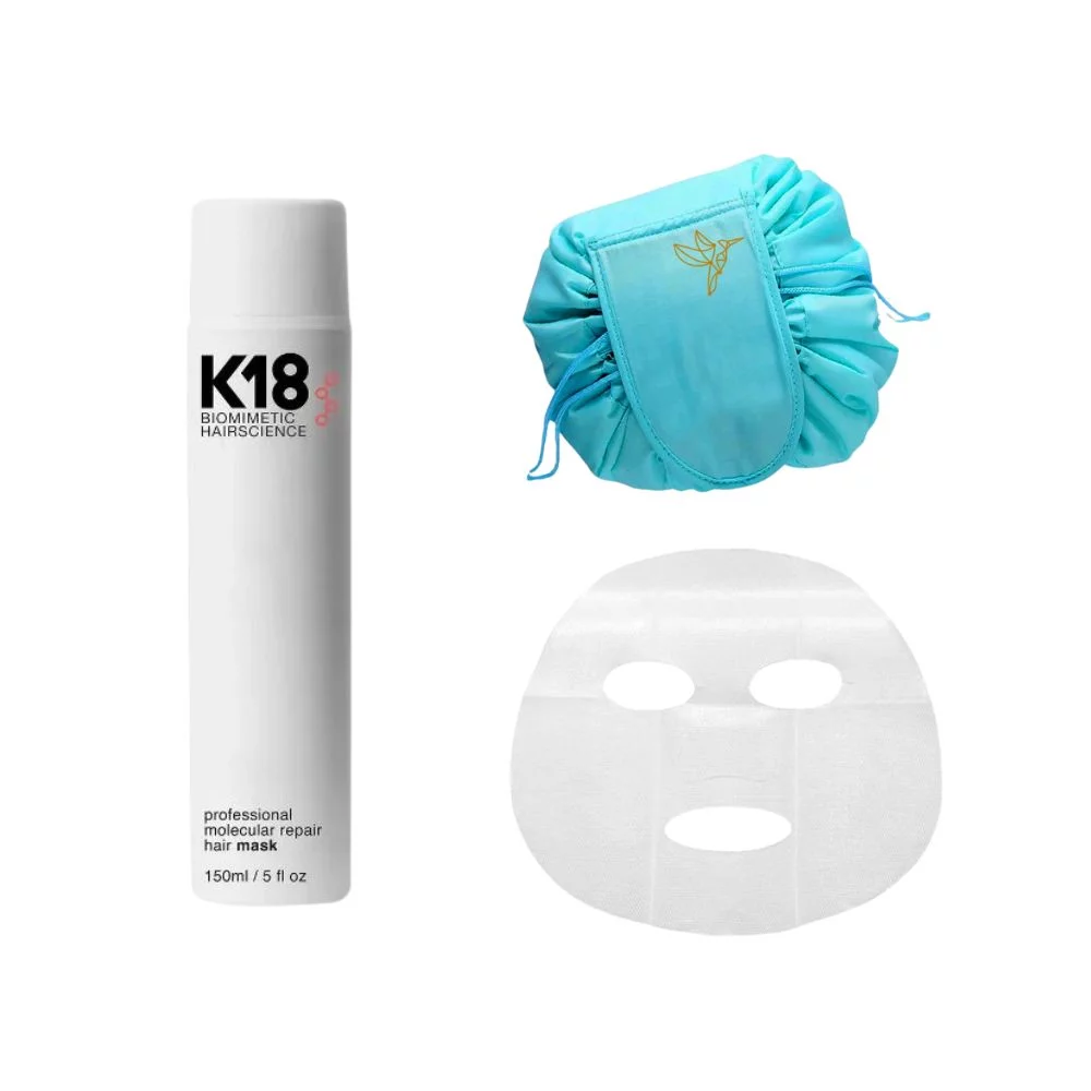 K18 Molecular Mask 150ml + Numi Makeup Bag + Sheet Mask