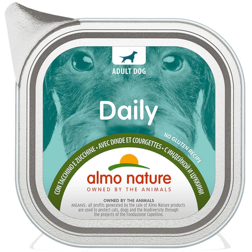 ALMO NATURE Daily Pašteta za pse s ćuretinom i tikvicama, 100g