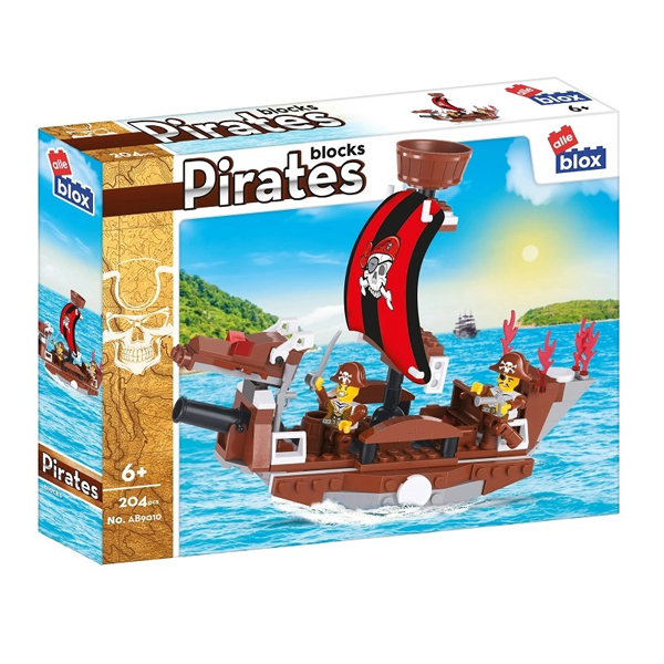 AlleBlox Igračka Kocke Piratski brod 204pcs 881783-P