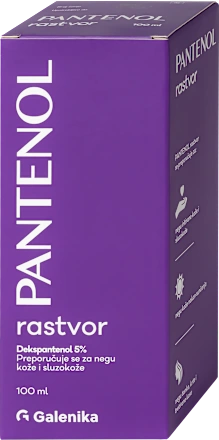 Galenika
PANTENOL rastvor - Dekspantenol 5%, 100 ml