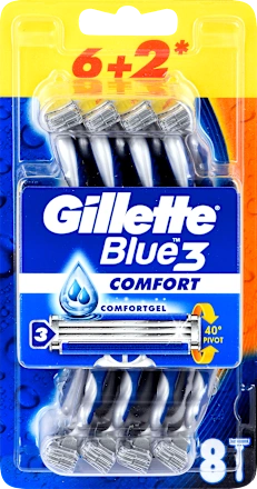 GilletteBlue3 COMFORT brijači, 6+2 kom, 8 kom