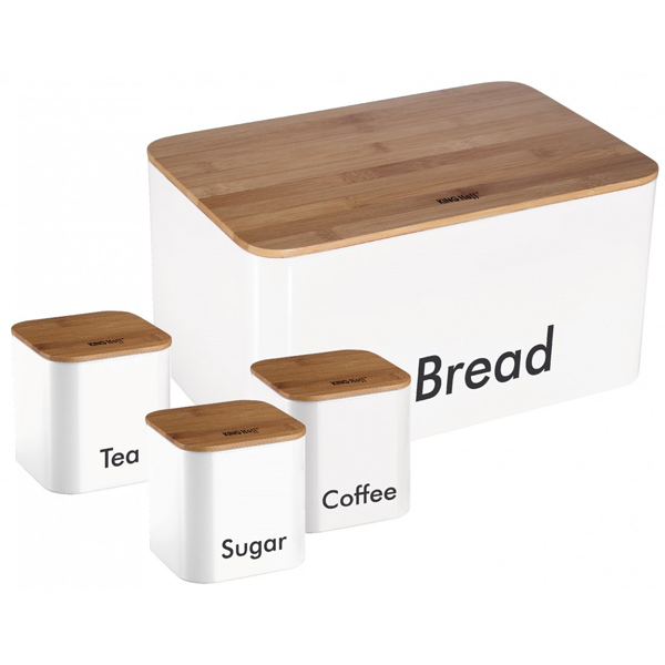 Kinghoff Kutija za hleb + Posude za kafu, šećer i čaj KH1026