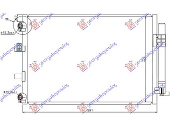 HLADNJAK KLIME 1.0/1.6 BENZIN - 1.6 DIZEL (59x37.7) FORD FOCUS C-MAX 10-14