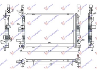 HLADNJAK MOTORA 1.5 TDCi DIZEL (AUTO) (546x351x26) FORD KUGA 16-20