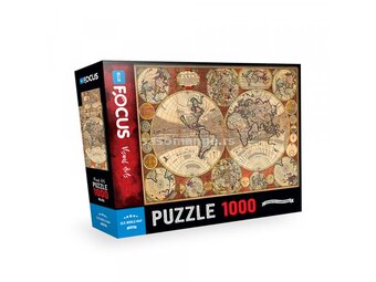 Blue Focus Puzzle 1000 delova Stara mapa sveta