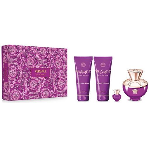 Versace Set Dylan Purple Pour Femme 2022 W edp 100ml + 100ml BL + 100ml SG + edp 5ml