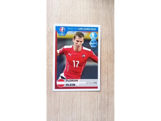 Road to Euro 2016 Panini sličica broj 198