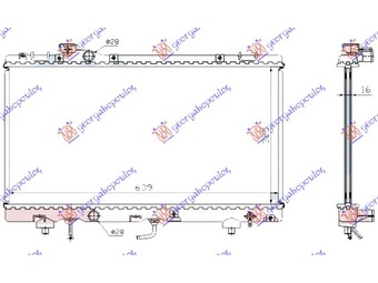 HLADNJAK MOTORA 1.5 BENZIN (MAN/AUTO) (325x630x16) TOYOTA PASEO 96-99