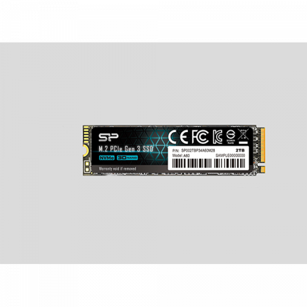 SSD M.2 NVMe Silicon Power A60 Gen 3 256GB, 2100MB/s/1200MB/s SP256GBP34A60M28