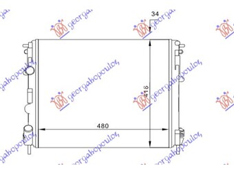 HLADNJAK MOTORA BENZIN/DIZEL (48x41) BEZ PUMPE RENAULT SYMBOL 08-13