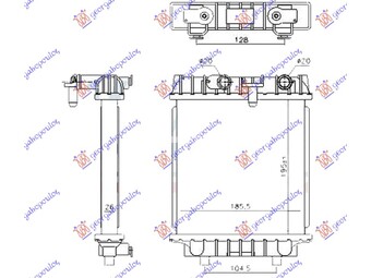 HLADNJAK MOTORA DODATNI 2.0 TFSi BENZIN (195x190x26) VW GOLF VII 13-16