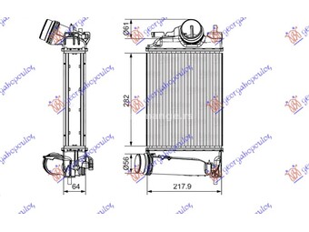 HLADNJAK INTERKULERA 1.6 DIG-TURBO (282x217x62) NISSAN QASHQAI 13-17