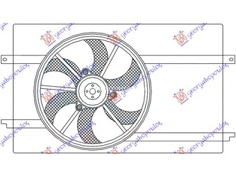 VENTILATOR HLADNJAKA KOMPLET (BENZIN) MITSUBISHI COLT 08-12