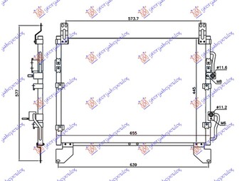 HLADNJAK KLIME 2.7 Xdi DIZEL (665x445x20) -06 SSANGYONG REXTON 04-10