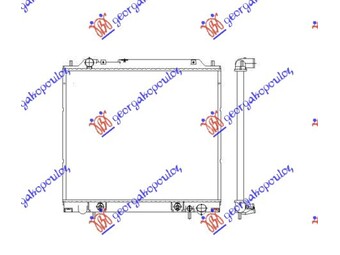 HLADNJAK MOTORA 2.4 BENZIN / 2.5 T.D. (50x59.5x27) MITSUBISHI L400 94-05