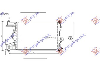 HLADNJAK MOTORA 1.4/1.6 TURBO BENZIN (MAN) (58x39.5) OPEL ASTRA J 3D/GTC 11-