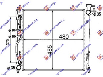 HLADNJAK MOTORA 2.0 CRDi DIZEL (AUTOMATSKI) (485x470) (CESKA) KIA SPORTAGE 14-15