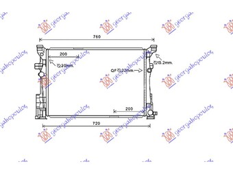 HLADNJAK MOTORA BENZIN/DIZEL (AUTO) (640x430x26) INFINITY QX30 16-