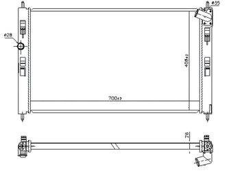 HLADNJAK MOTORA 1.8/2.2 DI-D DIZEL (MAN/AUTO) (700x410) MITSUBISHI ASX 12-16