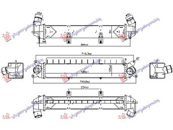 HLADNJAK INTERKULERA 1.0 BENZIN (580x108x90) HYUNDAI KONA 20-