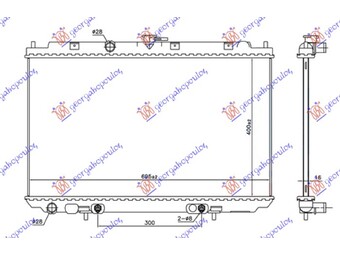 HLADNJAK MOTORA 1.8 BENZIN (AUTO) (400x695x16) NISSAN ALMERA TINO 00-05