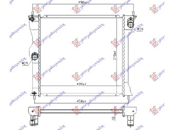 HLADNJAK MOTORA 0.7 BENZIN/ELEK.POGON (400x370x16) MITSUBISHI i-MiEV 10-