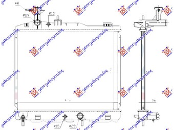 HLADNJAK MOTORA 1.2 BENZIN (AUTO) (375x478x16) MITSUBISHI SPACE STAR 13-16