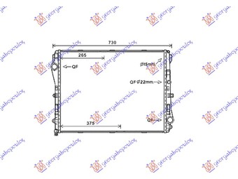 HLADNJAK MOTORA BENZIN/DIZEL (AUTO) (640x500x260 MERCEDES GLC (X253/C253) SUV/COUPE 20-23