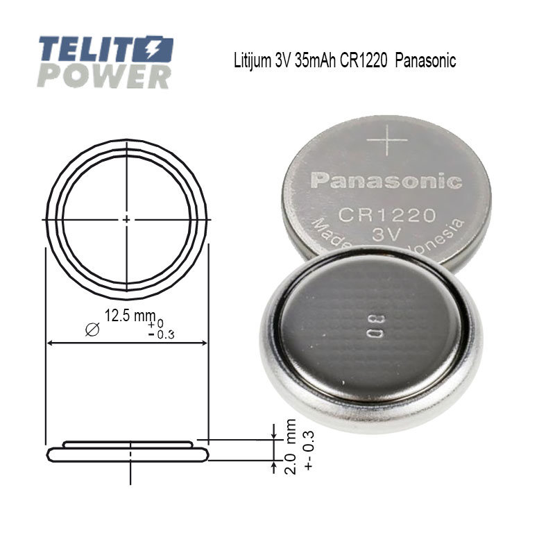 Litijum 3V CR1220 Panasonic