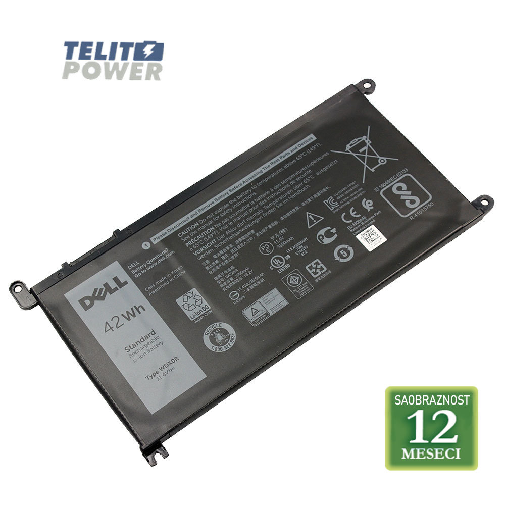 Baterija za laptop DELL Inspiron 5567 D5567 / WDX0R 11.4V 42Wh