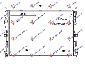 HLADNJAK MOTORA BENZIN/DIZEL (MAN/AUTO) (640x440x26) MERCEDES C CLASS (W205) SDN/S.W. 14-18