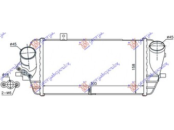 HLADNJAK INTERKULERA 1.4/1.6 CRDi DIZEL (300x160x90) HYUNDAI i20 12-14