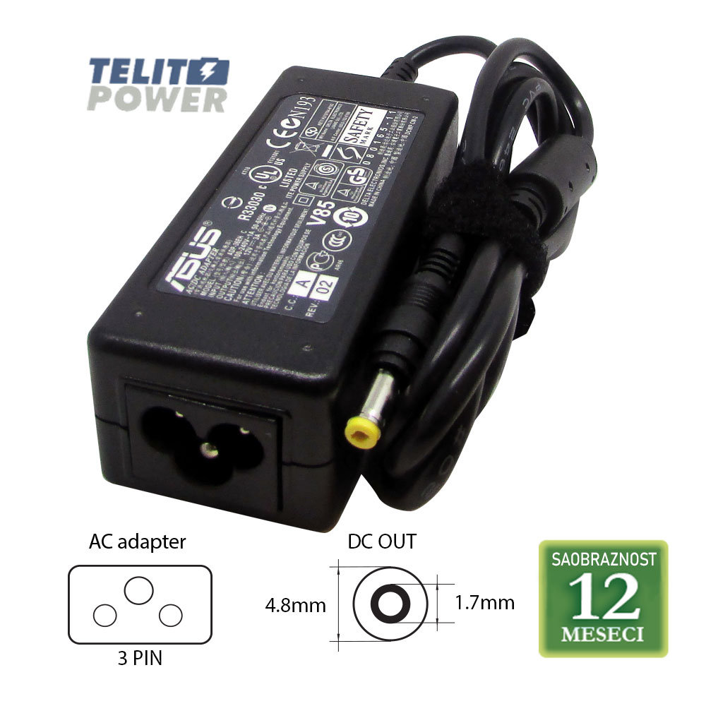 ASUS 12V-3A ( 4.8 * 1.7 ) ADP-36EH C 36W LAPTOP ADAPTER