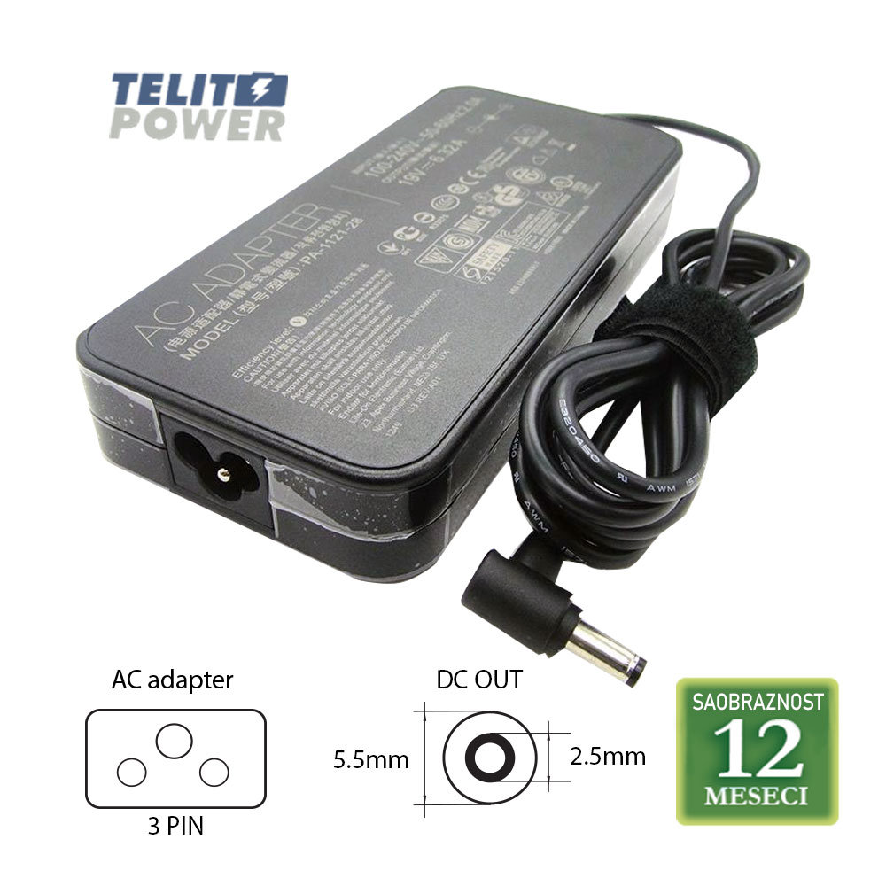 ASUS 19V-6.32A ( 5.5 * 2.5 ) PA-1121-28 120W LAPTOP ADAPTER