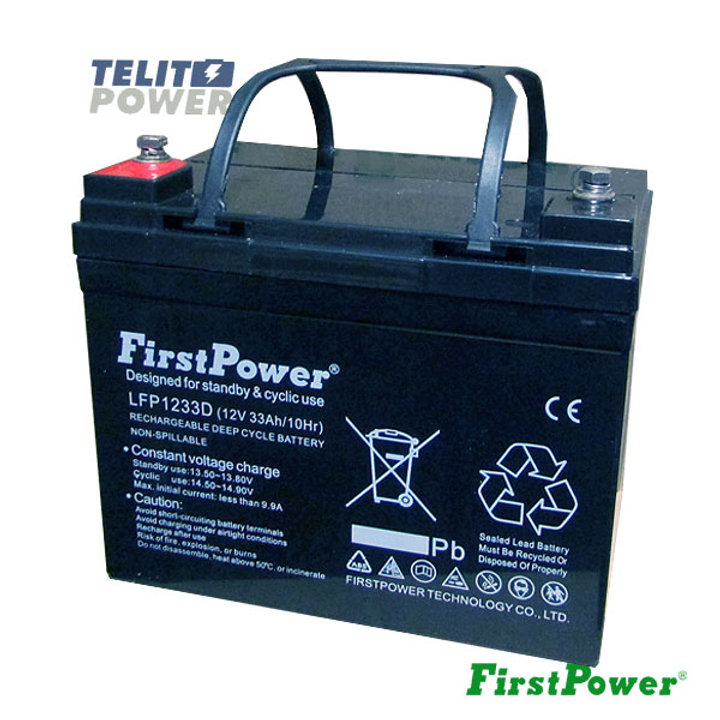 12V 33Ah LFP1233D FIRSTPOWER terminal T9