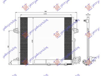 HLADNJAK KLIME (AUTO) (58.7x52.8x18) MERCEDES R CLASS (W251) 10-