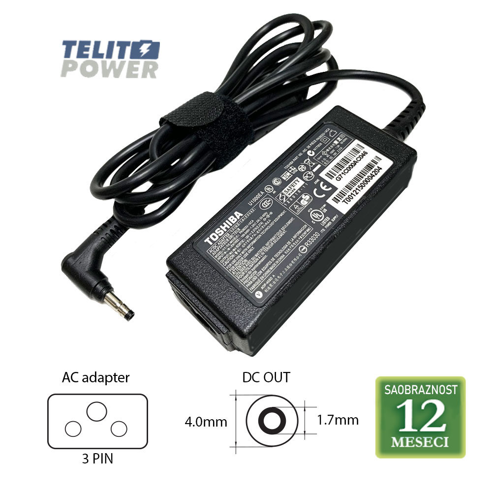 TOSHIBA 19V-2.37A (4.0*1.7 ) PA3822E-1AC3 LAPTOP ADAPTER
