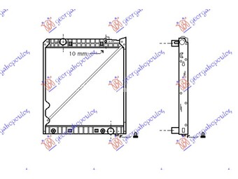 HLADNJAK MOTORA DIZEL (MAN/AUTO) (95.2x80.8) MERCEDES ACTROS 08-11