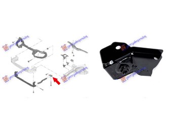 NOSAC HLADNJAKA BOCNI DONJI METALNI (DONJI DEO) FORD FOCUS 14-18