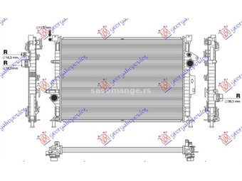 HLADNJAK MOTORA 1.6 EcoBoost BENZIN (MANUELNI/AUTOMATSKI) (672x454) FORD TRANSIT/TOURNEO CONNECT ...