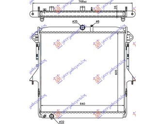 HLADNJAK MOTORA 2.5 BENZIN (MAN/AUTO) (605x640) FORD RANGER 15-19