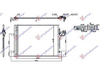 HLADNJAK KLIME 1.6 TDCI ECOnetic (62.6x47.0x1.6) FORD FOCUS 11-14