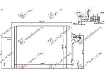 HLADNJAK KLIME 1.6i 16V 2.0 ST - 2.0 TDCi (58.5x44) FORD FOCUS 11-14