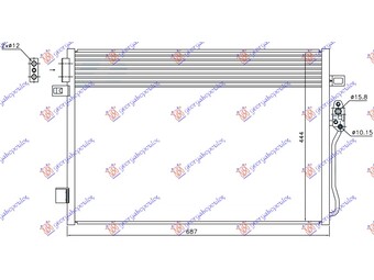 HLADNJAK KLIME BENZIN/DIZEL (AUTO) (645x460x16) FIAT FREEMONT 11-