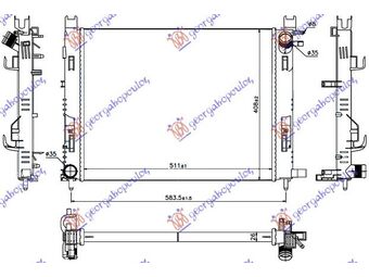 HLADNJAK MOTORA BENZIN/DIZEL (+AC) (51x40.8x2.7) 12- DACIA DOKKER 12-