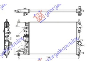 HLADNJAK MOTORA 1.6 BENZIN (AUTO) (58x39) CHEVROLET CRUZE 13-