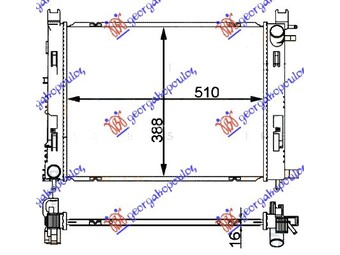 HLADNJAK MOTORA BENZIN/DIZEL (+?C) (51x40.8x2.7) 12- (MAHLE BEHR) DACIA LOGAN-MCV 16-21